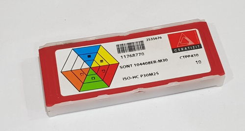 10pcs SONT 104408ER-M30 CTPP430 CERATIZIT CARBIDE DRILLING INSERT | eBay