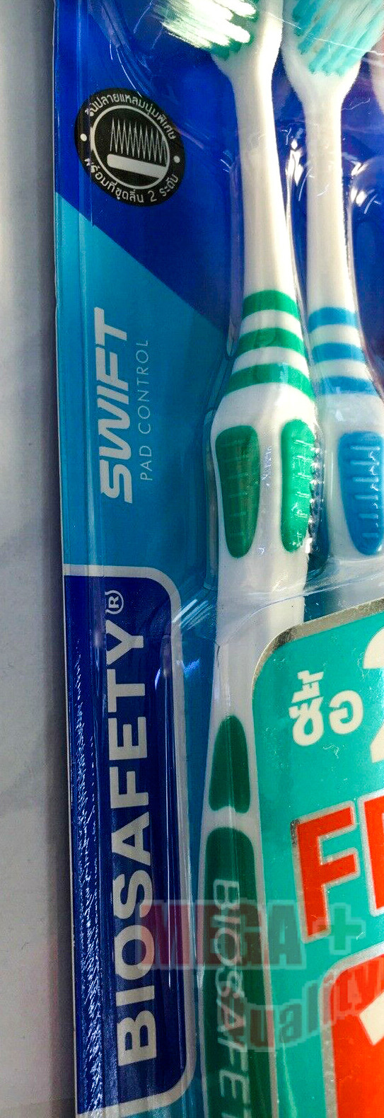 3 x Flexicare Biosafety Swift Pad Control Gentle Toothbrush Ultra Soft ...