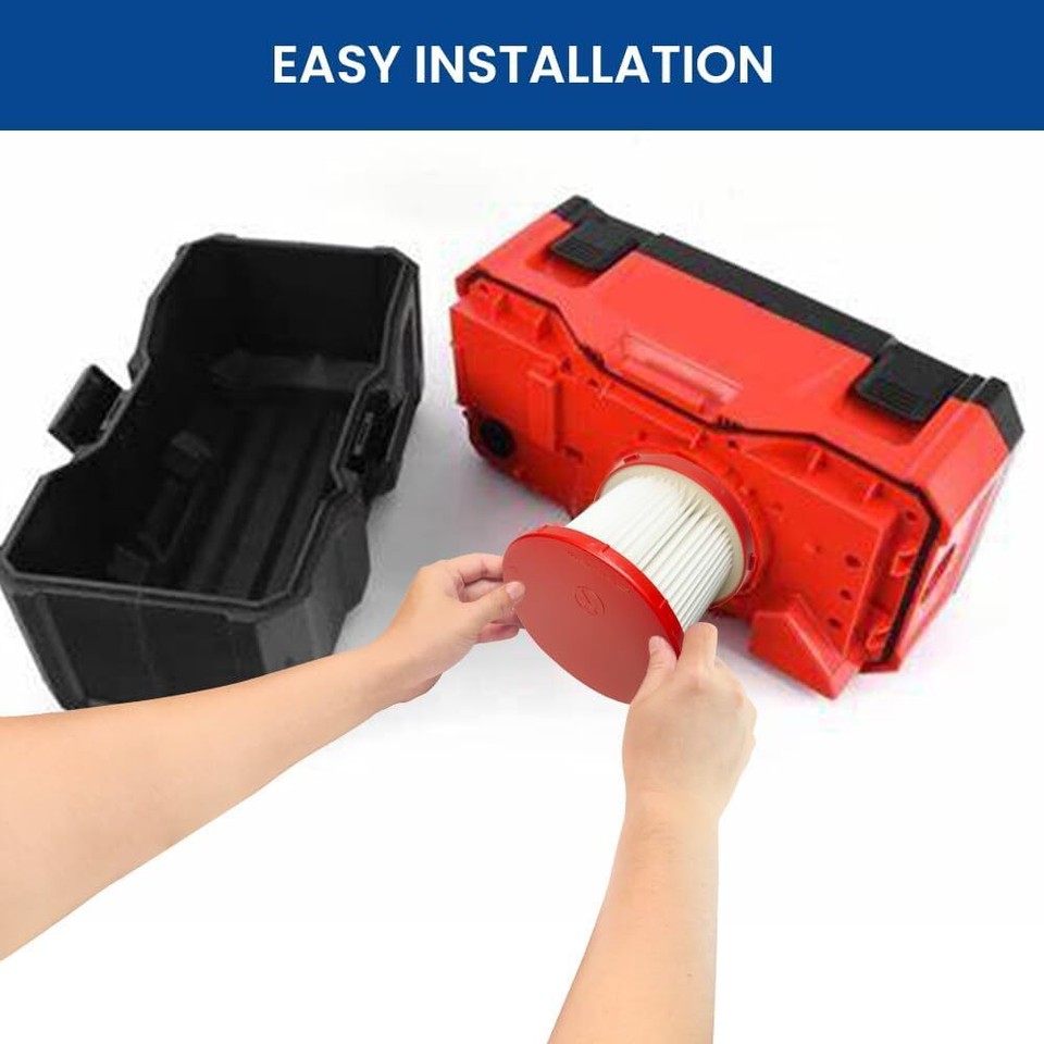 4 Pack HEPA Filter For Milwaukee 49-90-1900 M18 Cordless Wet Dry Vacuum ...