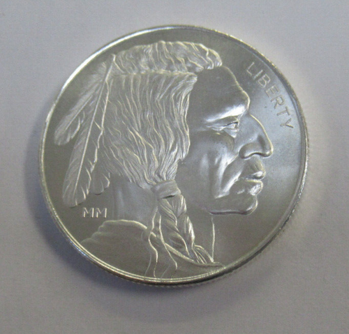 US 1 oz .999 FINE SILVER ROUND by MASON MINT - Native American ...