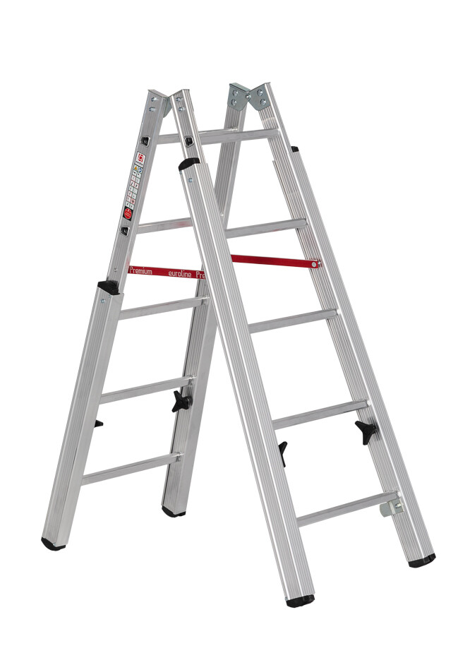 Euroline Aluminium Treppenstehleiter Treppenhausleiter 30576 ...