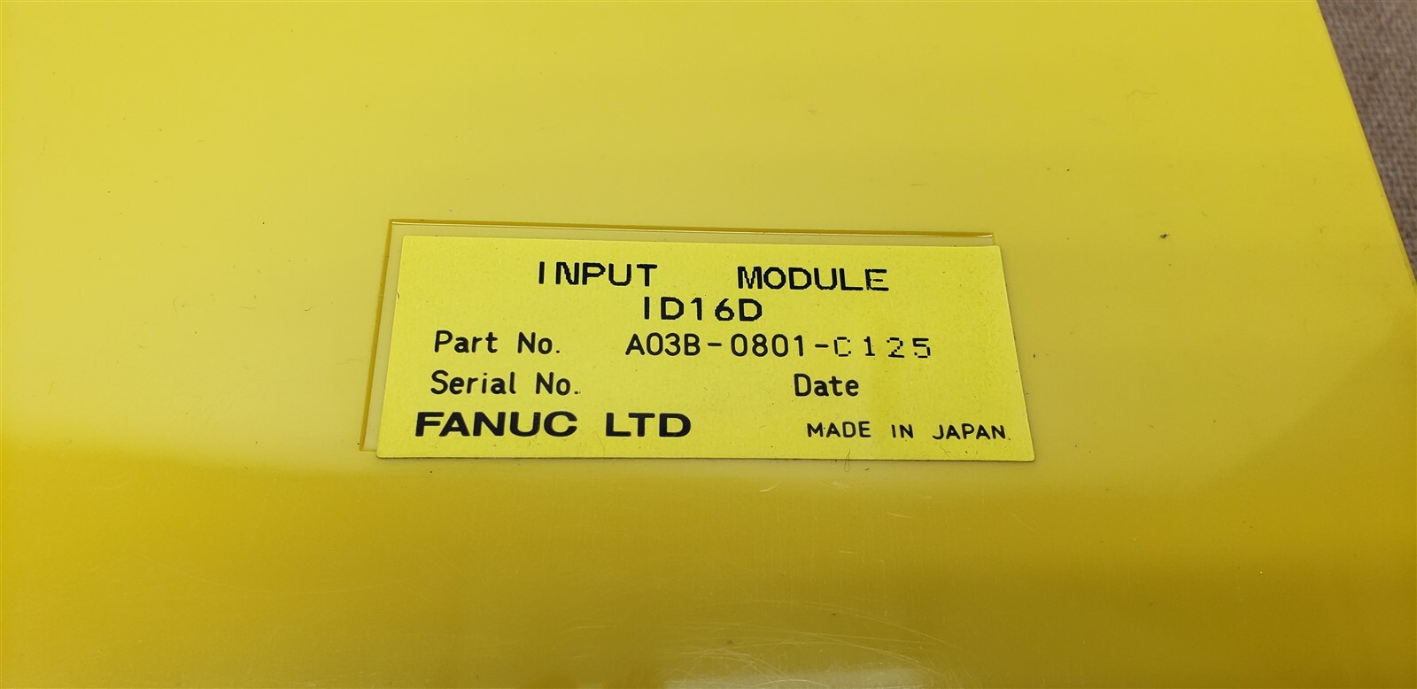 Lot of 4 Fanuc Input Cards ID16D A03B-0801-C125 | eBay