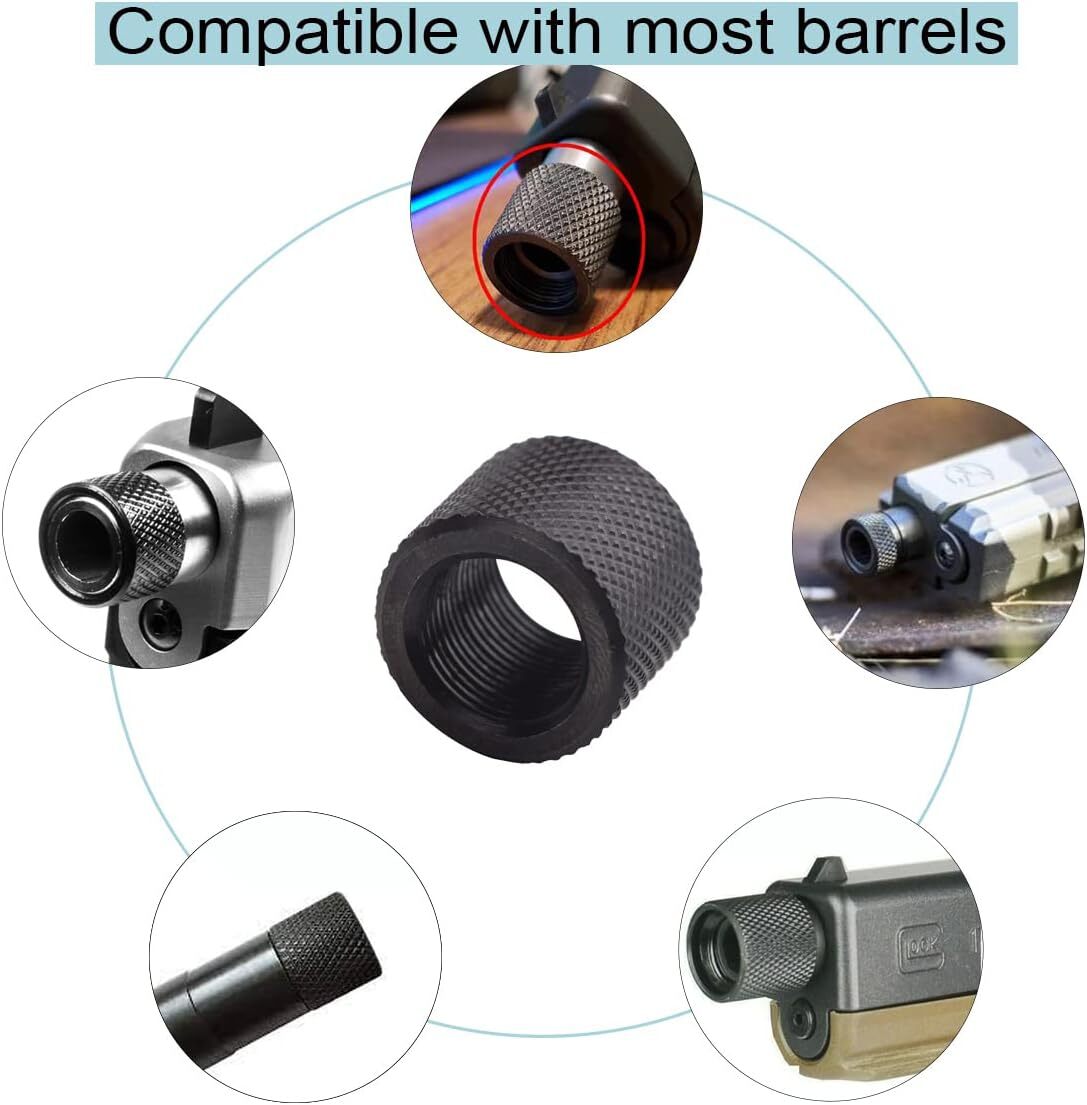 4 Pack 1/2 X 28 & 5/8 X 24 Thread Protector Steel for .22LR .223 5.56 ...