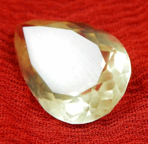 Loop Clean Certified 7.80 Cts. Pear Cut Natutral Yellow Topaz Ring ...