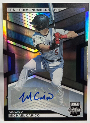 Michael Carico 2023 Panini Elite Extra Edition Prime Numbers Autograph ...