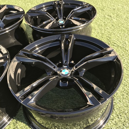 19" BMW M5 RIMS OEM STOCK SET 4 GLOSSY BLACK SET 4 GENUINE FACTORY F90 ...