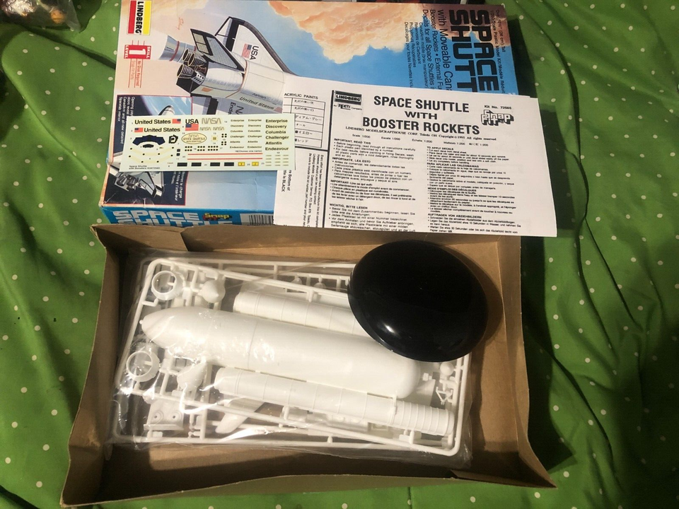 Lindberg Nasa Space Shuttle Snap Fit new open box 1/200 scale | eBay