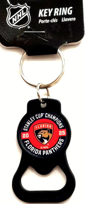 Florida Panthers 2025 Stanley Cup Champions Key Ring With Bottle Opener ...