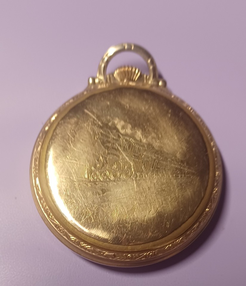 Elgin 9 Jewel Steam Locomotive Engraved Pocket Watch | eBay