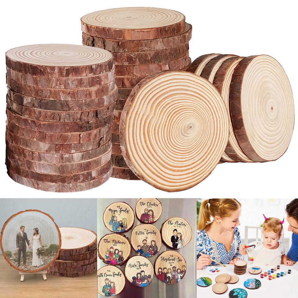 Wooden Slices 5 - 10 CM Wood Log Discs SALE Round Rustic Wedding Crafts ...