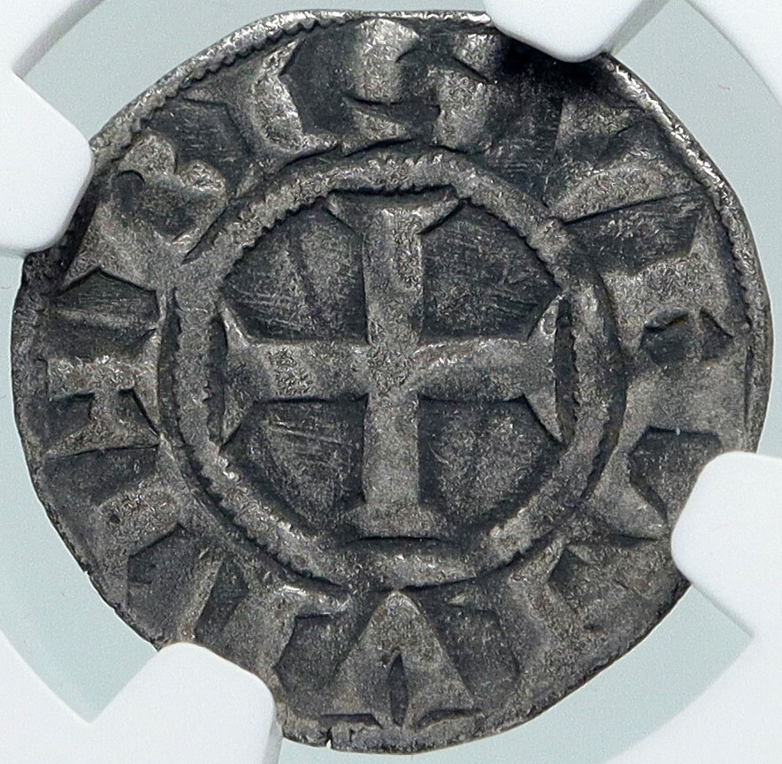 1200AD FRANCE Archbishopric BESANCON Old Silver Denier Medieval NGC ...