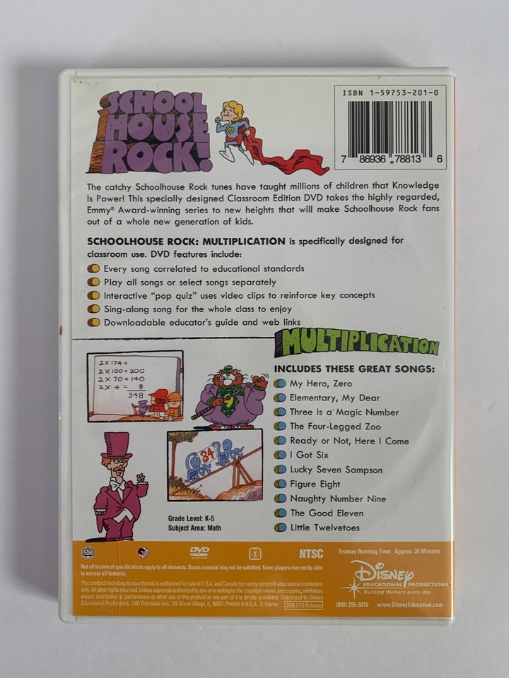 Schoolhouse Rock: Multiplication Classroom Edition Disney Educational ...