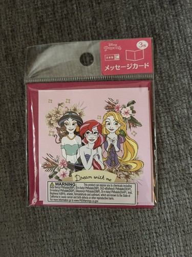 Disney x Princess Mini Gift Message Cards Ariel Mermaid Jasmine ...