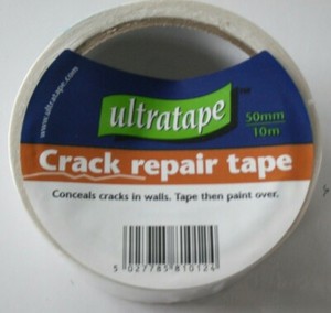 ONE CRACK REPAIR TAPE 10M X 50mm ROLL.CONCEALS CRACKS IN WALLS.TAPE ...