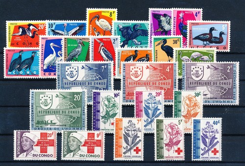 LS61238 Congo red cross animals fauna flora birds fine lot MNH | eBay UK