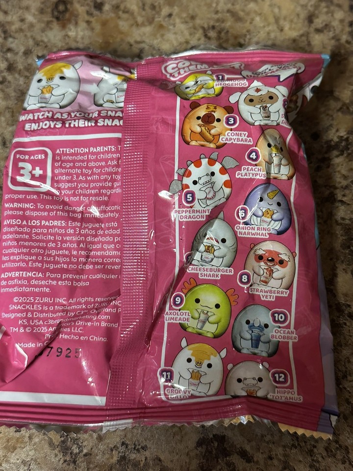 Unopened Sonic Drive In Zuru Snackles 2025 Wacky Pack Toy #8 STRAWBERRY ...