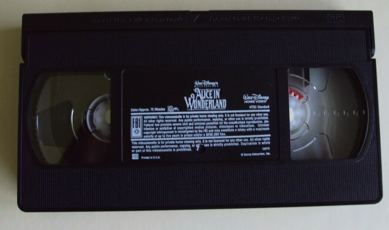 VHS Walt Disney's Masterpiece Collection, ALICE IN WONDERLAND 1999 ...