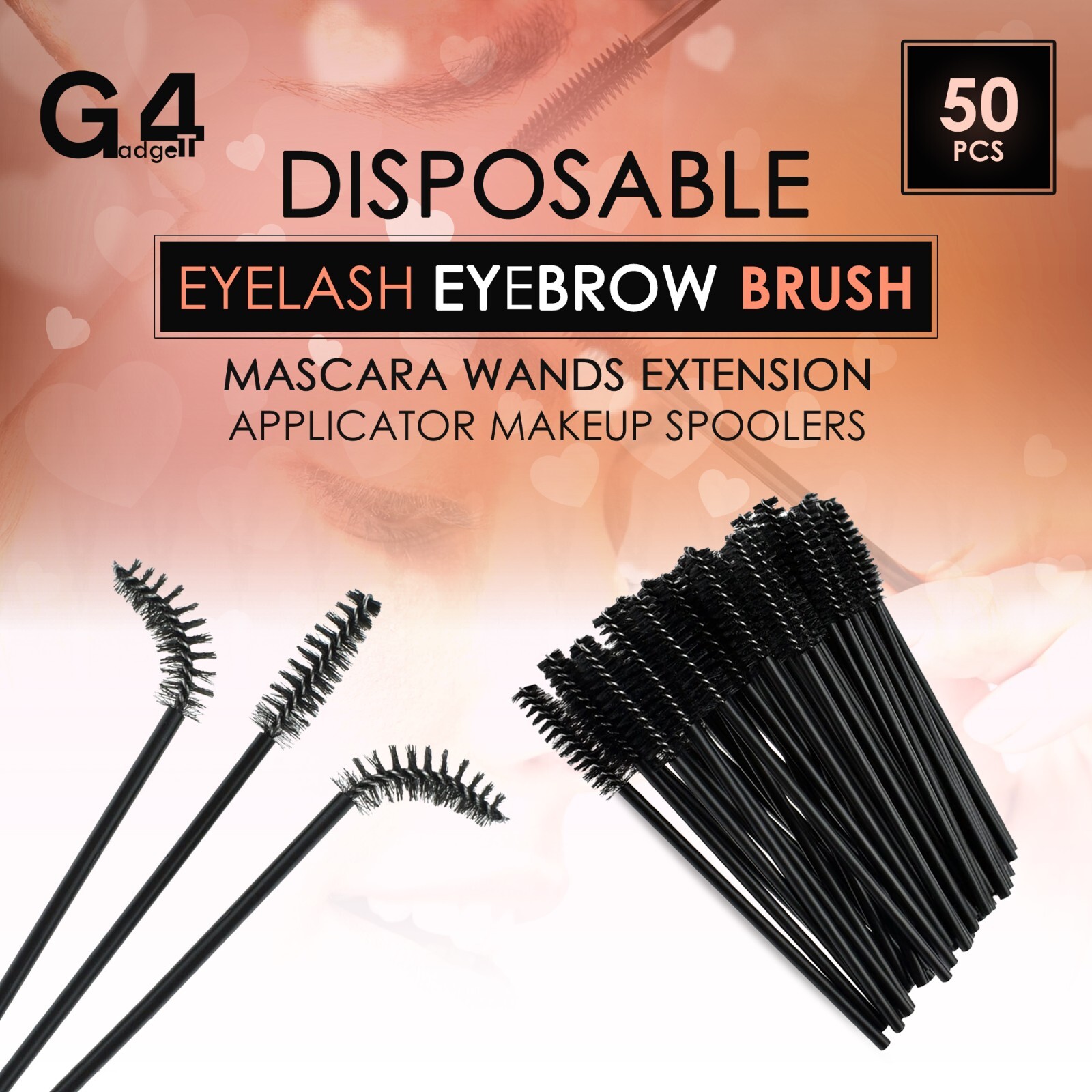 Disposable Mascara Wands Eyelash Brushes Brow Lash Extension Spoolie ...