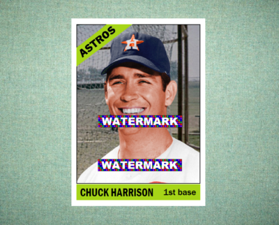 Chuck Harrison Houston Astros 1966 Style Custom Baseball Art Card | eBay