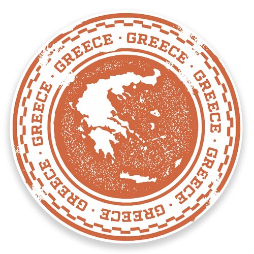 2 x 10cm Greece Vinyl Sticker Decal Laptop Car Travel Luggage Label Tag ...