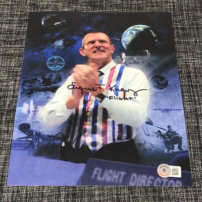 EUGENE GENE KRANZ SIGNED 8X10 PHOTO NASA APOLLO 13 FLIGHT DIRECTOR ...