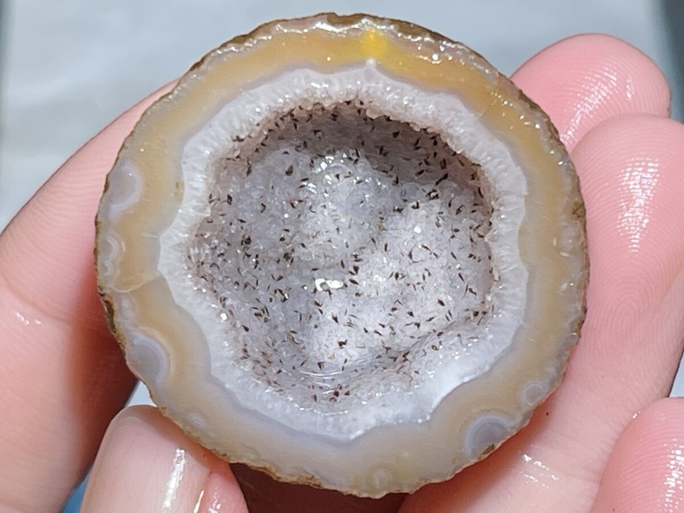 1Pair China Agate Hebei xuanhua natural Crystal Geodes collectible 35g ...
