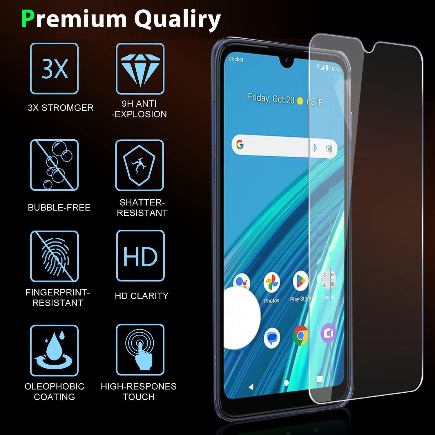 For BLU G93 G73 G63 G53 G33 F92e G52L G72 Max 9H Tempered Glass Screen ...