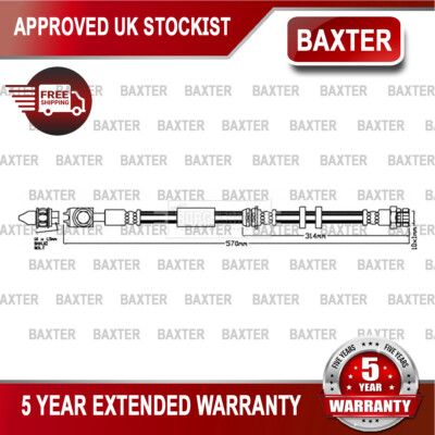Fits VW Polo Audi A1 Seat Ibiza Baxter Front Brake Hose 6R0611701J | eBay