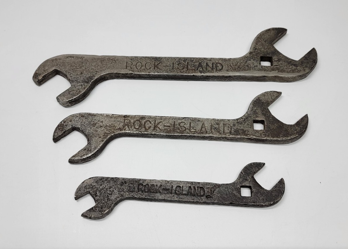 Vintage Rock Island Open End Wrench Set - 7" - 9" - 11" - Antique Tool ...