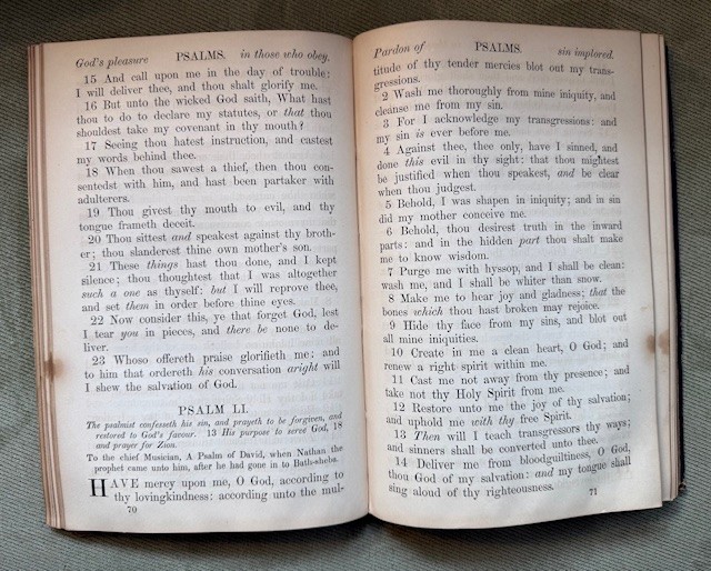 RARE CIVIL WAR CONFEDERATE SOLDIER PSALMBOOK “CAPTURED” BY ID’D UNION ...