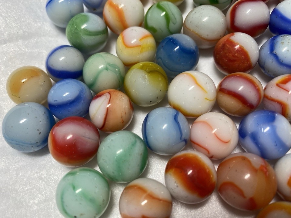 VTG Peltier Marbles 70 Rainbo Baseballs Red Blue Green Yellow Machine ...
