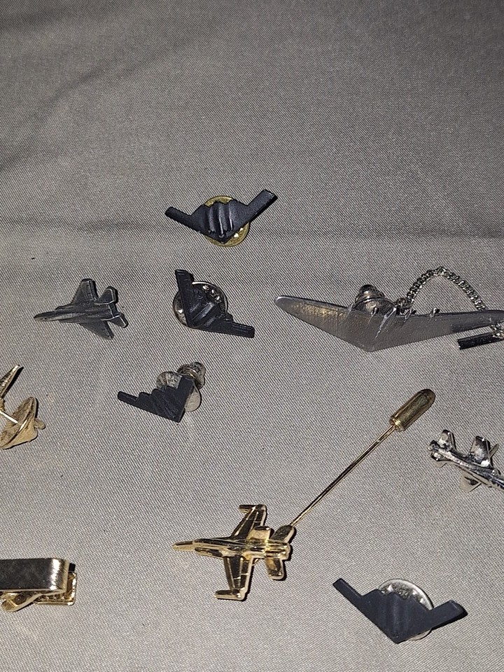 Aircraft Tie Tacks Pins Tie Clasps Lot Military Jets & Airplanes | eBay