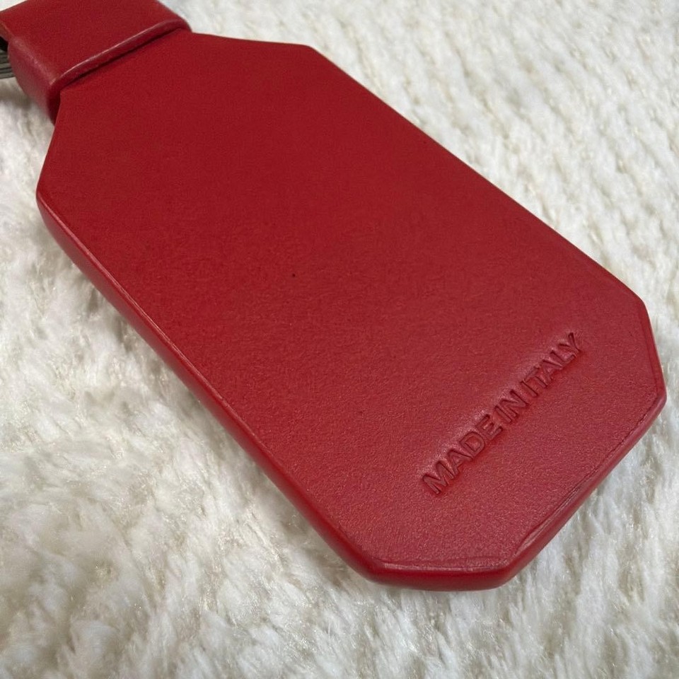 Rare Ferrari Official Keychain Leather key ring Red from japan | eBay