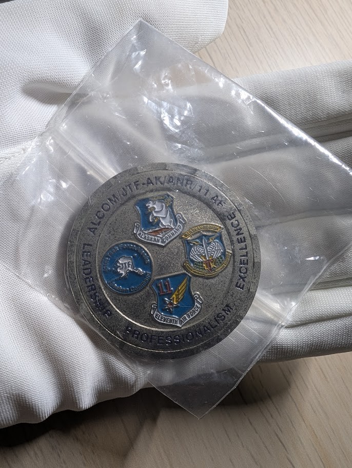 Presented by The Commander Silver Challenge Coin ALCOM / JTF-AK 11th ...