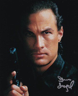 STEVEN SEAGAL signed Autogramm 20x25cm HARD TO KILL in Person autograph ...