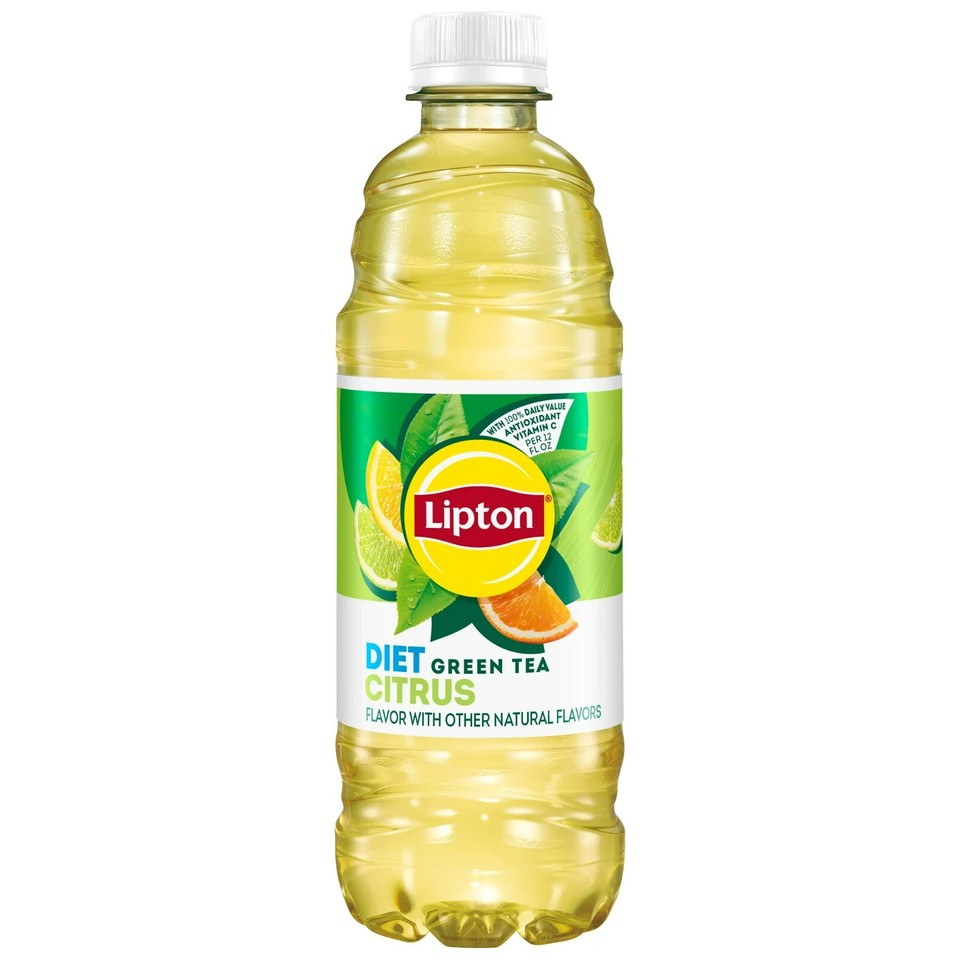Lipton Diet Green Tea Citrus Iced Tea, Bottled Tea Drink, 16.9 fl oz ...