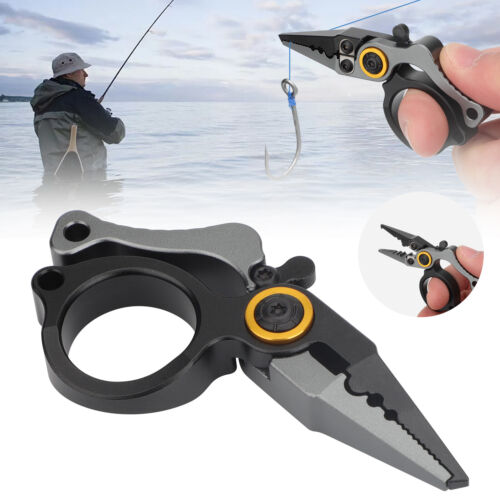 Mini Fishing Pliers Scissors Line Cutter Fishing Hook Remover Black ...