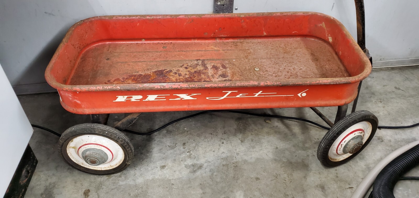 Vintage Rex-Jet Radio Flyer Red Metal Wagon | eBay