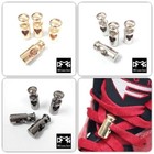 2 pairs 4pcs Metal Shoe laces pump laces Lock Buckle Cord Stopper for ...