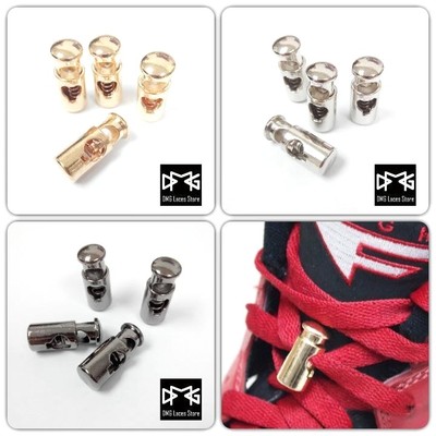 2 pairs 4pcs Metal Shoe laces pump laces Lock Buckle Cord Stopper for ...