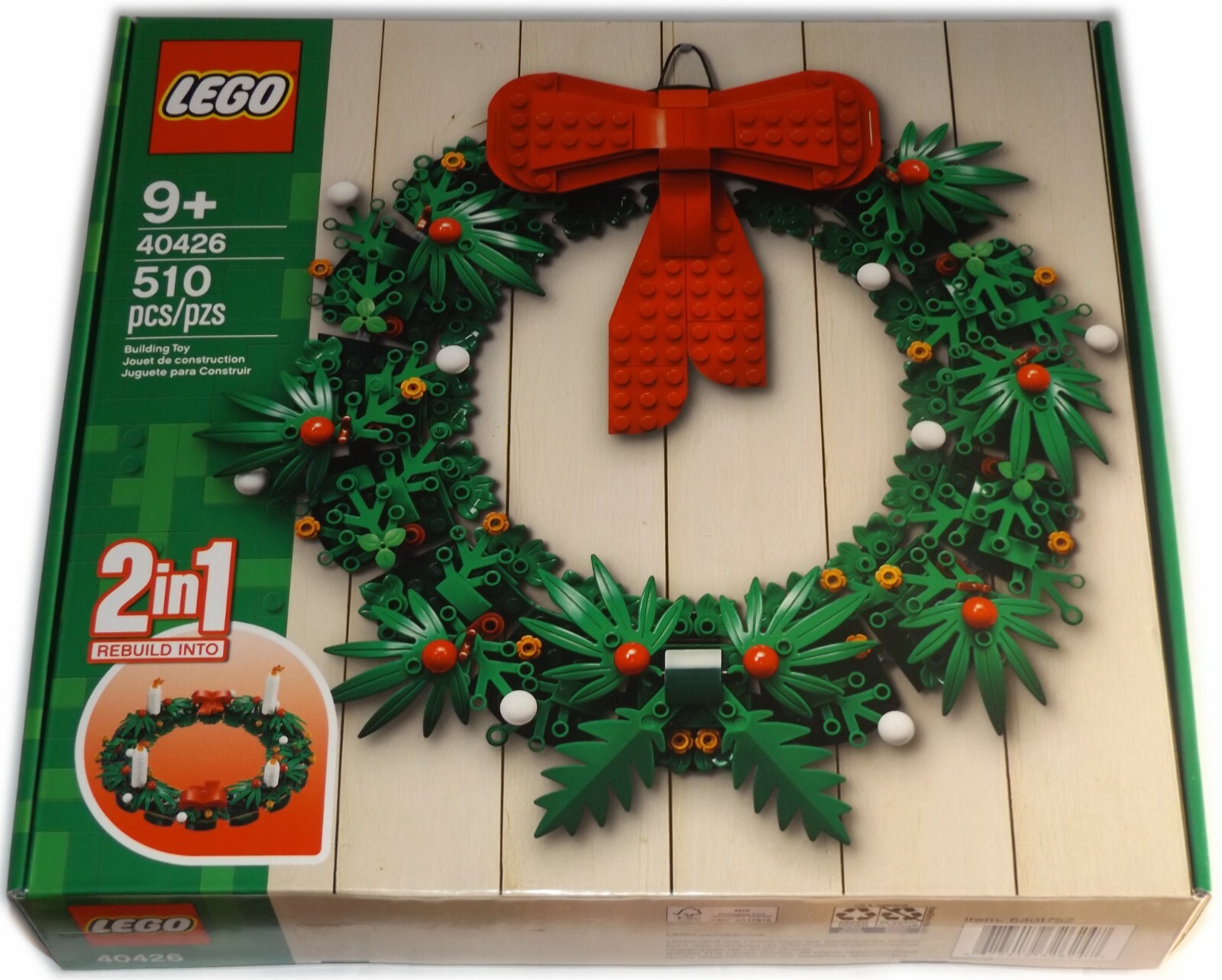 LEGO 40426 Christmas Wreath 2-in-1 Advent wreath Store Exclusive ...