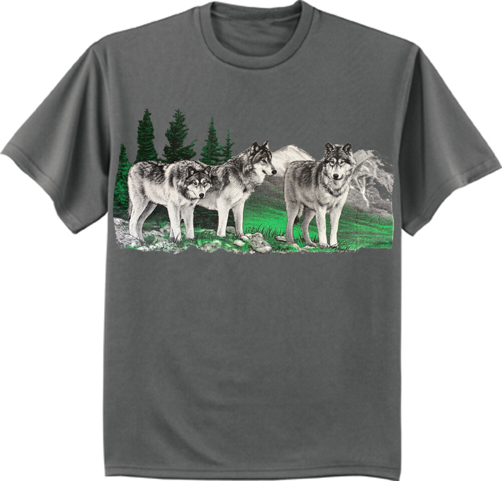 Wolves Wolf Pack T-shirt Mens Graphic Tee Clothing Nature Wildlife Dad ...