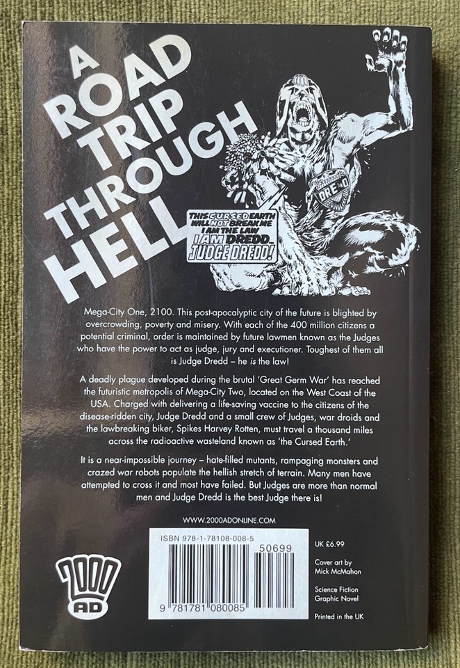 Judge Dredd: The Cursed Earth Saga (2000 Ad) by Pat Mills Book The ...
