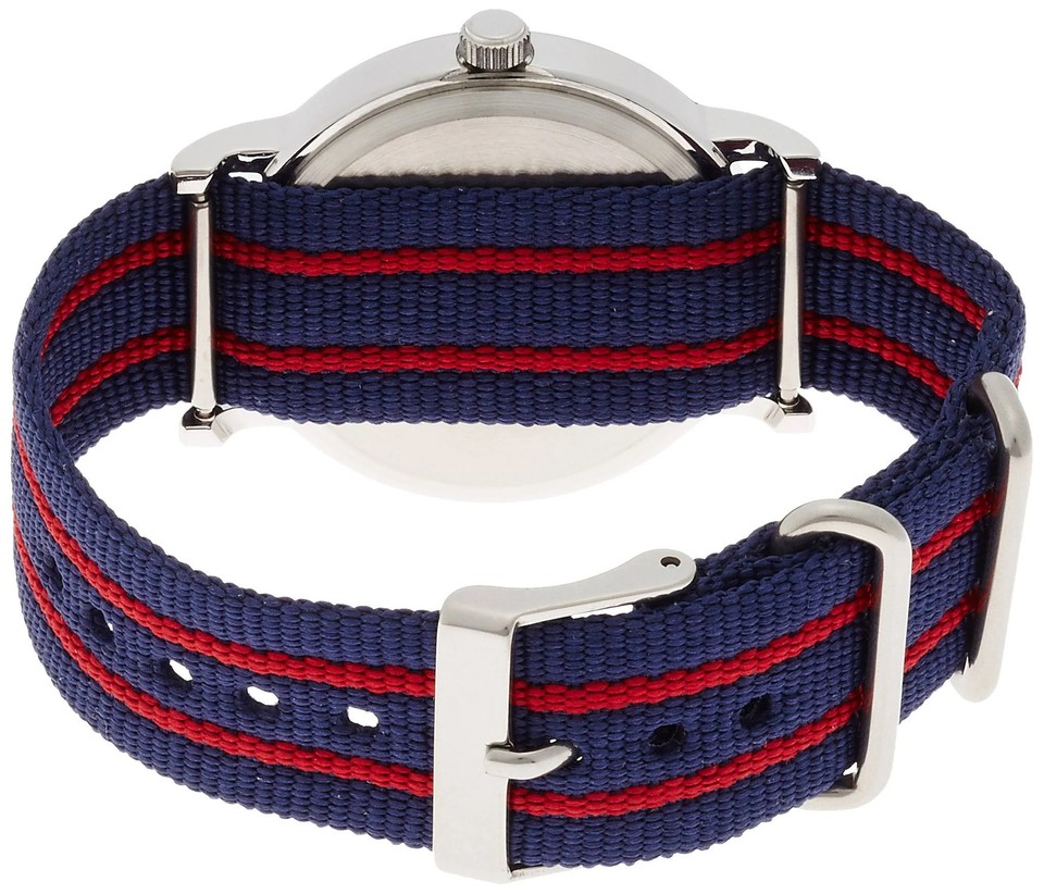 Timex T2N747 Men's Weekender Blue/Red Nylon Strap Watch | eBay