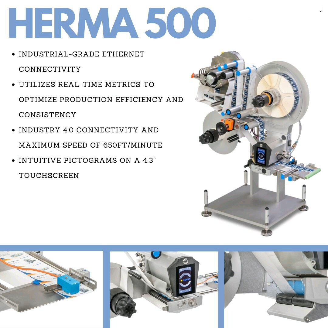 Distributor Refurbished HERMA 500 H500 labeler 16 L (US RIGHT HANDED ...