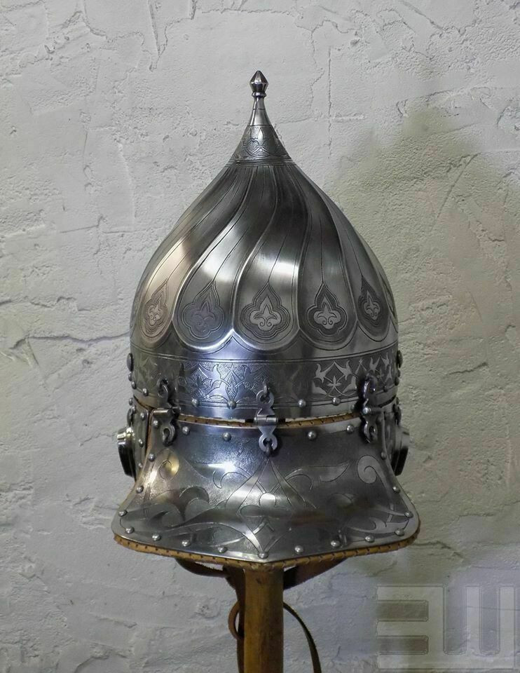 Handmade 16Ga Steel Medieval Ottoman Helmet Islamic Knight Historical ...