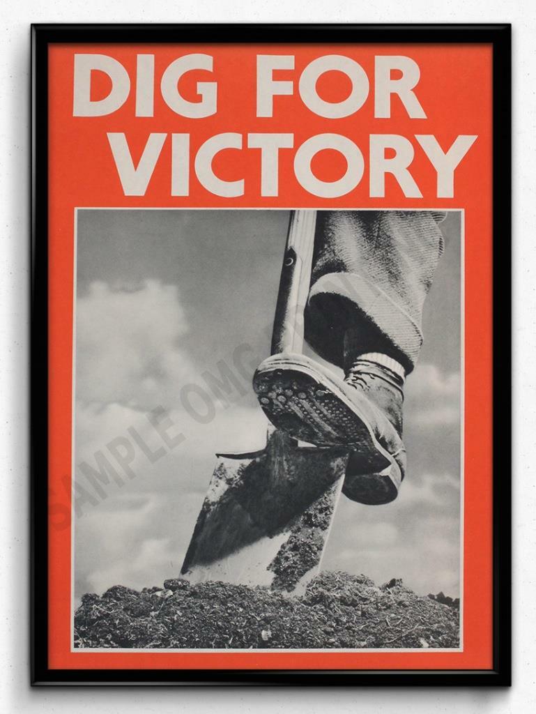 Vintage War Propaganda Dig For Victory Poster Print Picture A3 A4 | eBay