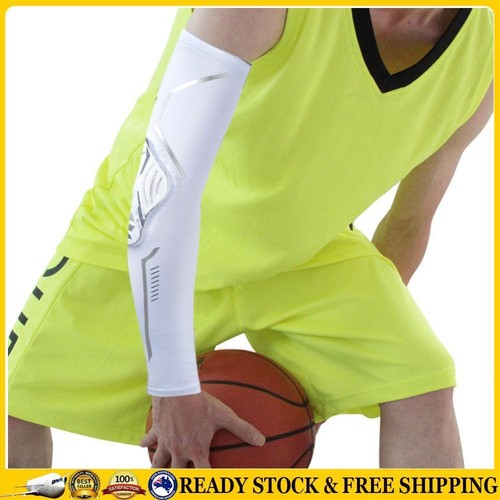 1pc Sports Arm Guard Compression Sleeves Elbow Protective Pad (Black XL ...