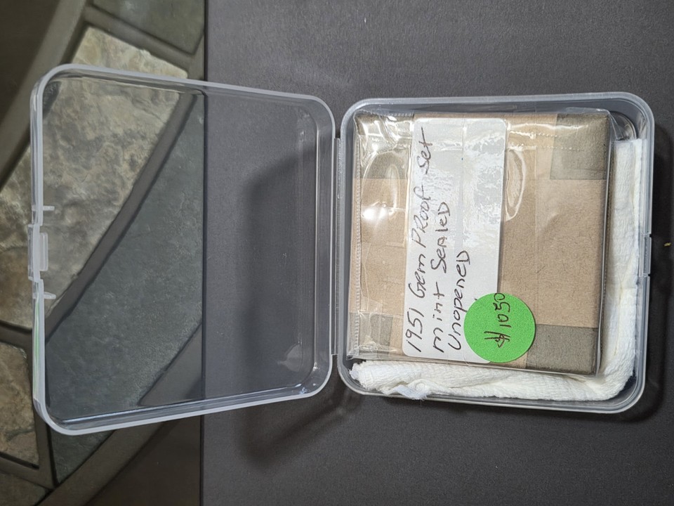 UNOPENED 1951 GEM Proof Set with Original Box, Tissue Paper SEALED | eBay