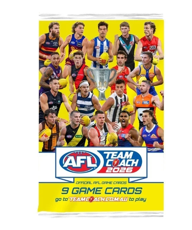 2026 AFL TEAMCOACH TEAM COACH FOOTY TRADING CARDS SEALED BOX 36 PACKS ...